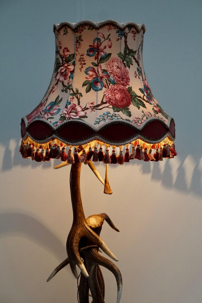 Impressive Rustic Deer Antler Floor Lamp, 1950s, Austria For Sale at ...