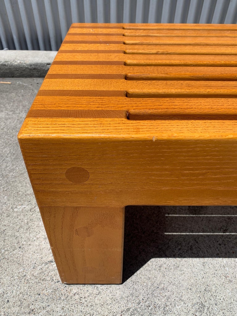 Impressive Solid Oak Bench by Mexican Modernist Architect Ricardo ...
