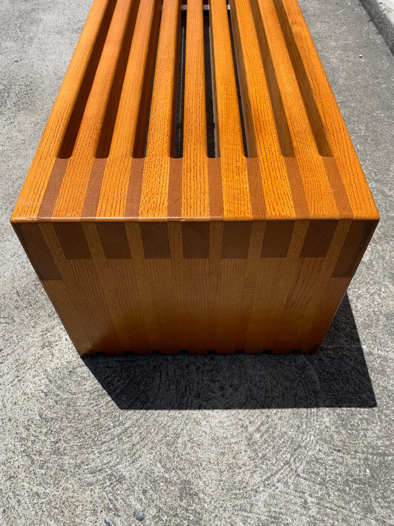 Impressive Solid Oak Bench by Mexican Modernist Architect Ricardo ...