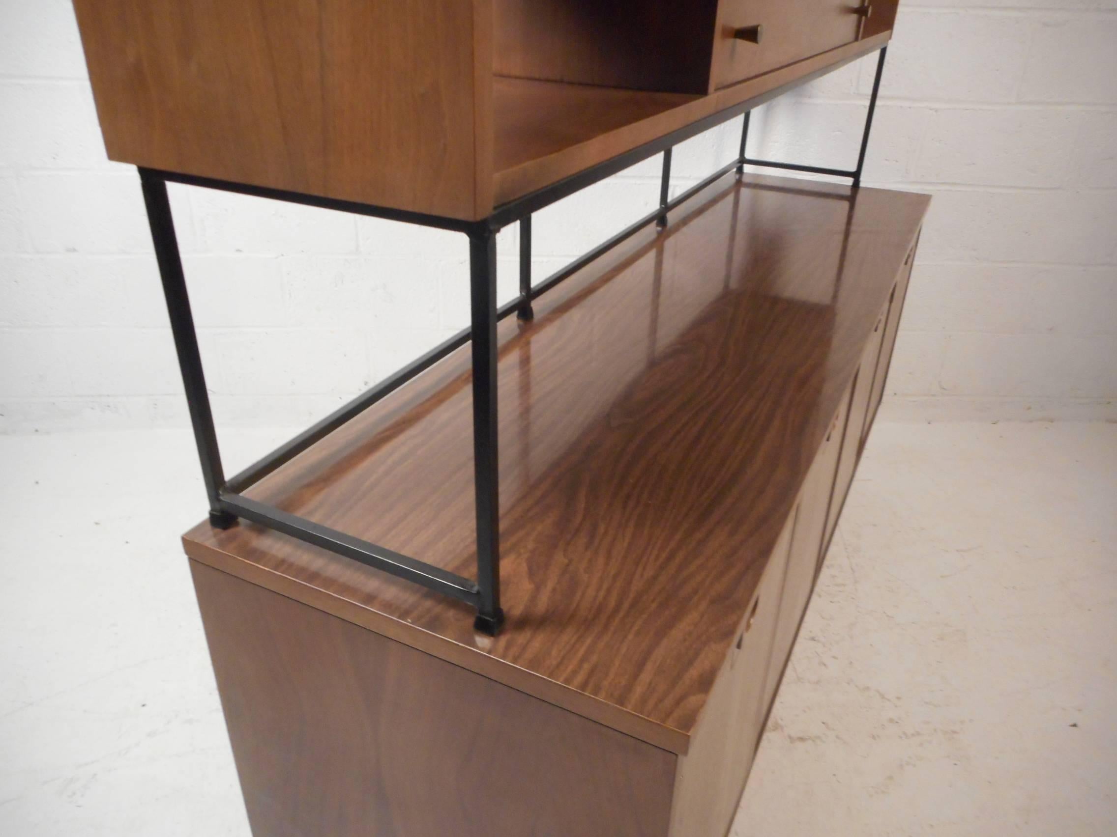 Impressive Two-Piece Midcentury Wall Unit by Stanley For Sale at ...