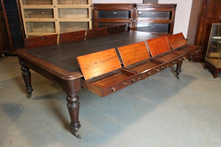 Impressive Victorian Mahogany Writing / Library Table at 1stDibs