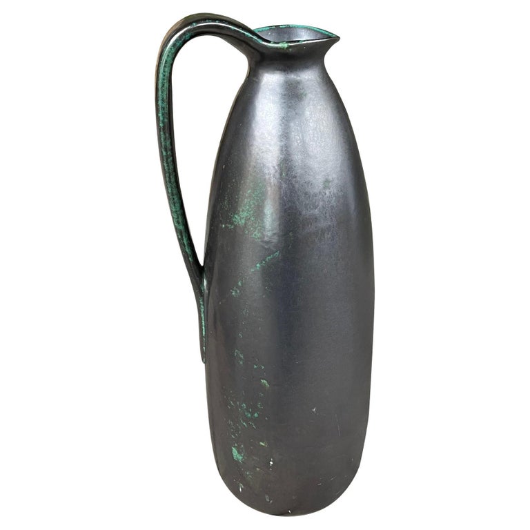 Impressively Large 1960's Ruscha Pottery Raku-Glazed Ewer For Sale at ...