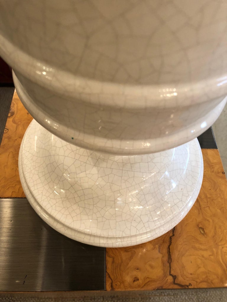 Impressively Large Neoclassical White Ceramic Lidded Urns at 1stDibs ...