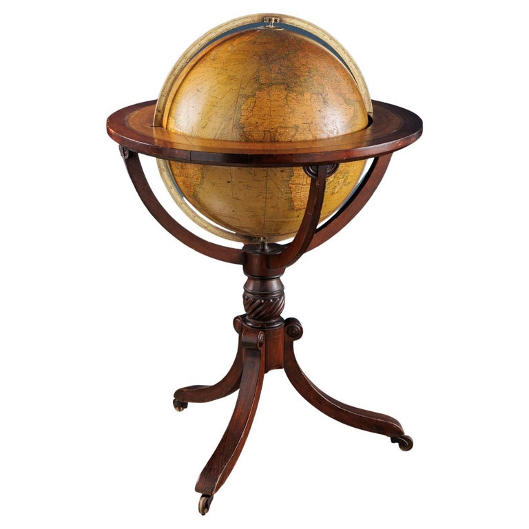 In-Scale Earth Globe Paper Mache England 1920 Ca For Sale at 1stDibs