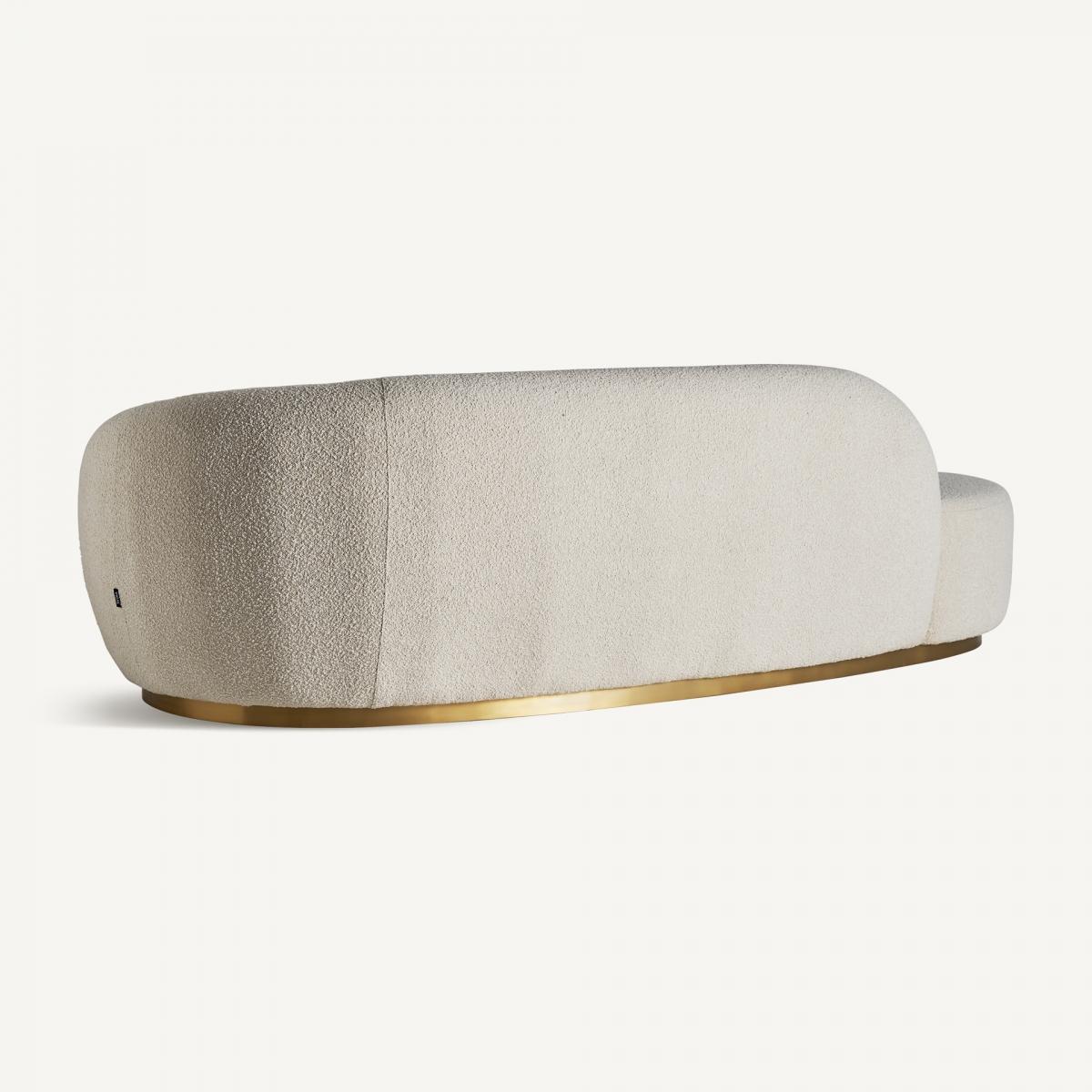 Fast Track, Art Deco Style Sofa in White Bouclé Cotton For Sale at ...