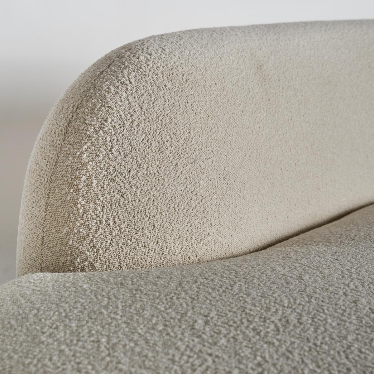 Fast Track, Art Deco Style Sofa in White Bouclé Cotton For Sale at ...