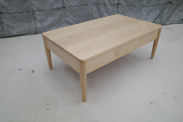 In Stock Calvin Low Table Small, Handcrafted Solid Maple Coffee Table For Sale at 1stDibs