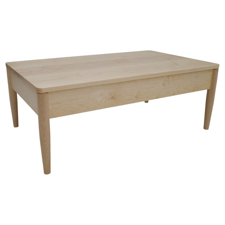 In Stock Calvin Low Table Small, Handcrafted Solid Maple Coffee Table For Sale at 1stDibs