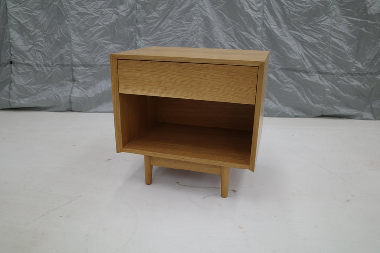 In Stock Colleen Side Table, White Oak End Table with Drawer For Sale ...
