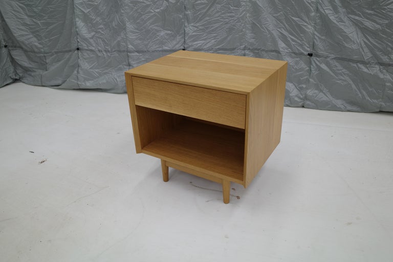 In Stock Colleen Side Table, White Oak End Table with Drawer For Sale ...