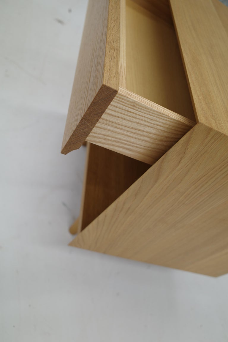 In Stock Colleen Side Table, White Oak End Table with Drawer For Sale ...