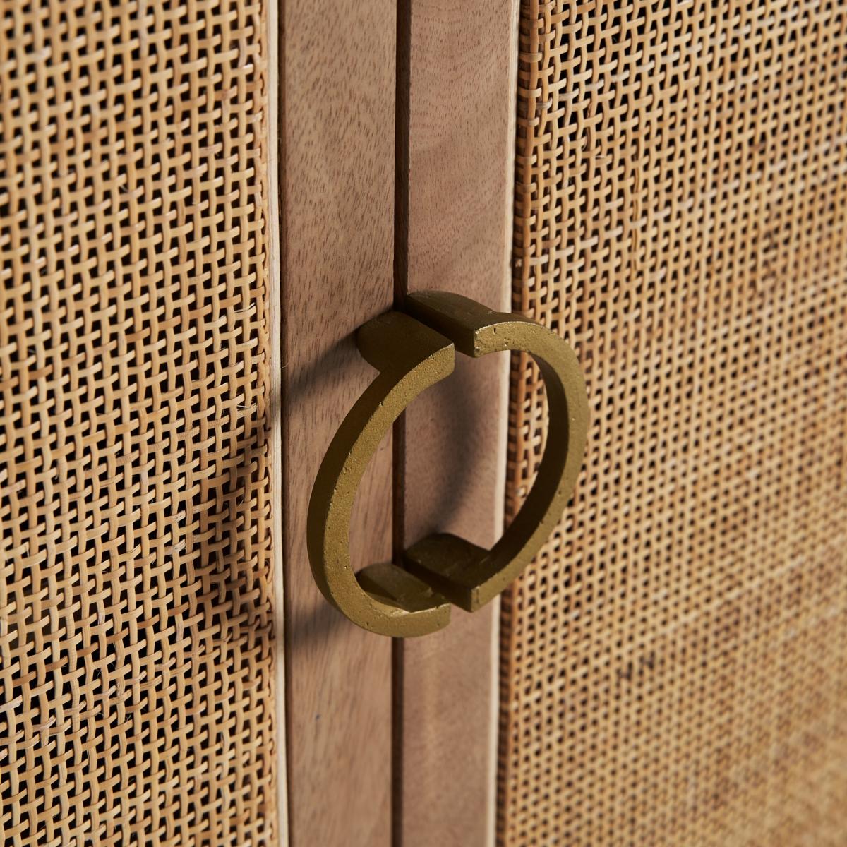 Fast Track, Curved Buffet Sideboard in Handmade Natural Rattan For Sale ...