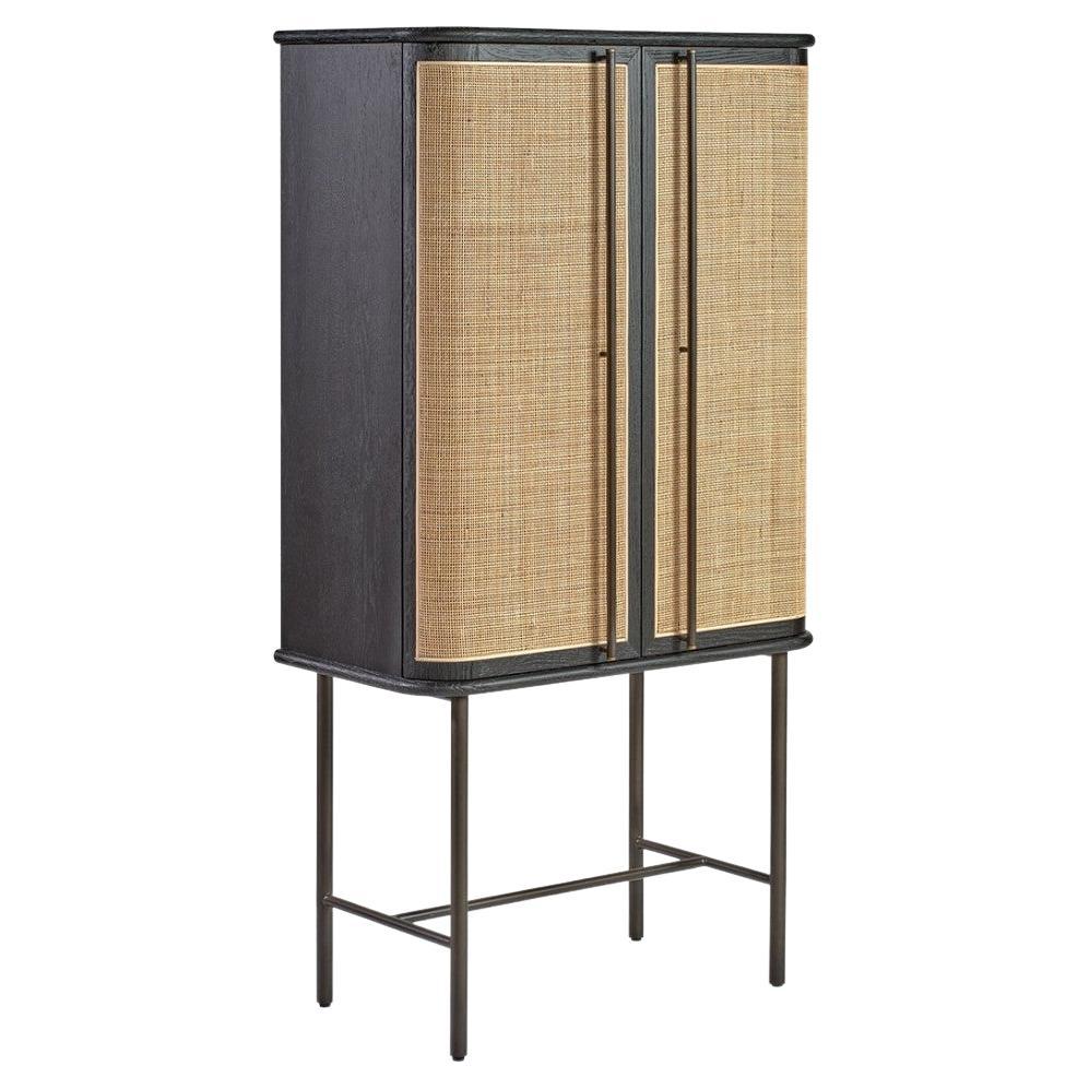 Tapparelle L Dark Blue Cabinet. Base and Sliding Shutter in natural Oak ...