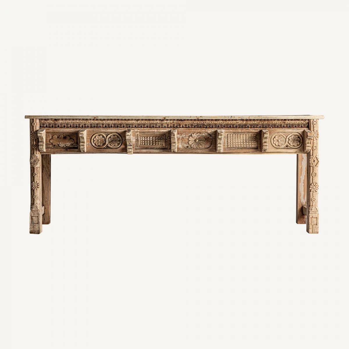 In-Stock, Hand-Carved Ethnic Style Console For Sale at 1stDibs