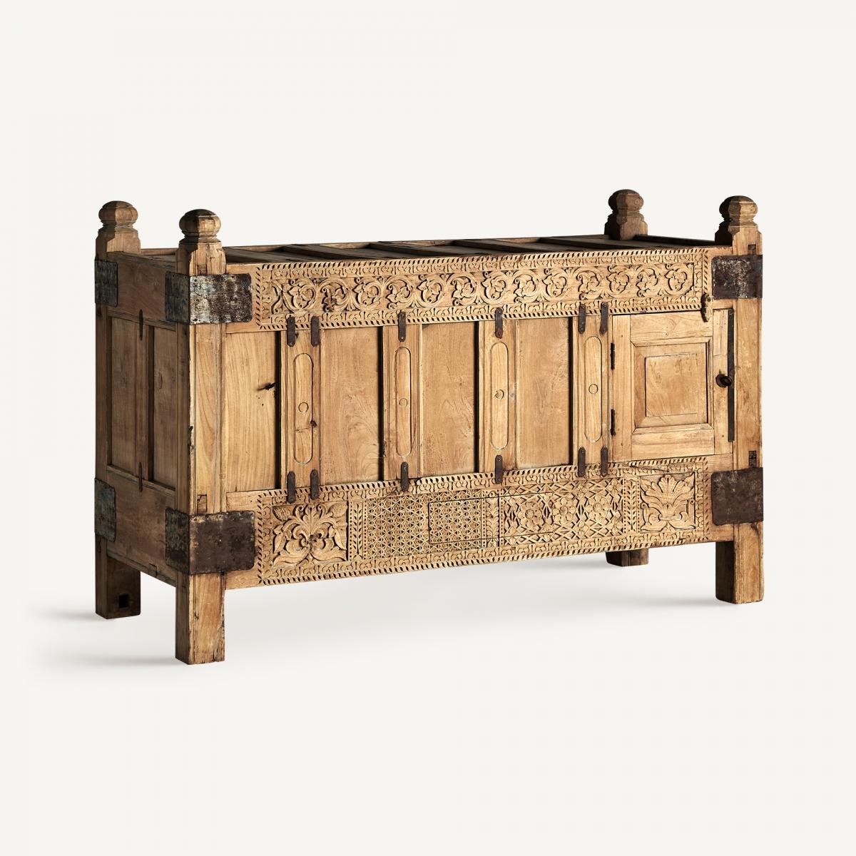 Fast Track, Hand-Carved Ethnic Style Console For Sale at 1stDibs