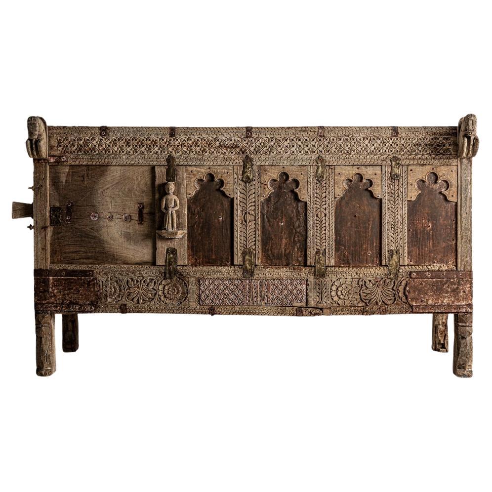 Fast Track, Hand-Carved Ethnic Style Console For Sale at 1stDibs