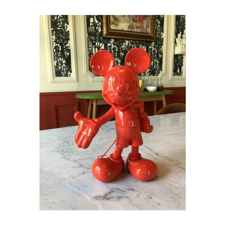 In Stock in Los Angeles, Mickey Mouse Glossy Red, Pop Sculpture ...