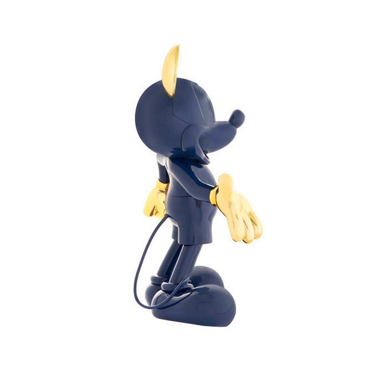 Mickey Mouse Navy Blue and Gold, Pop Sculpture Figurine For Sale at 1stDibs