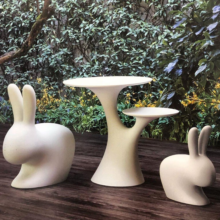 Set of White Rabbit Chairs and Table, Stefano Giovannoni For Sale at ...