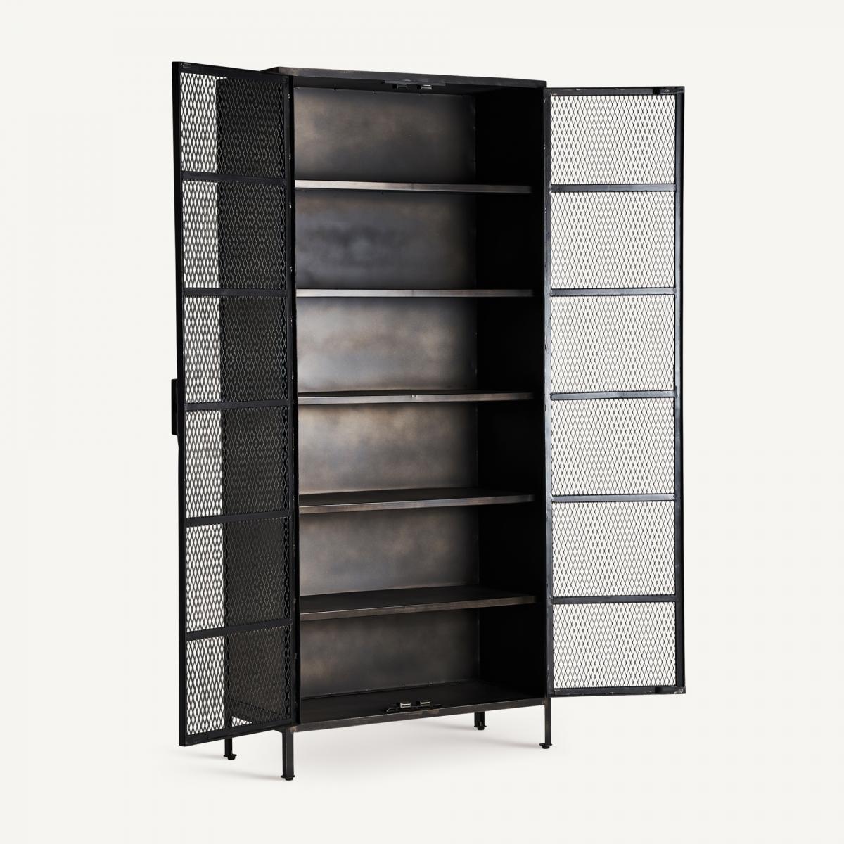 Fast Track, Industrial Style Cabinet Made of Iron and Wood For Sale at ...