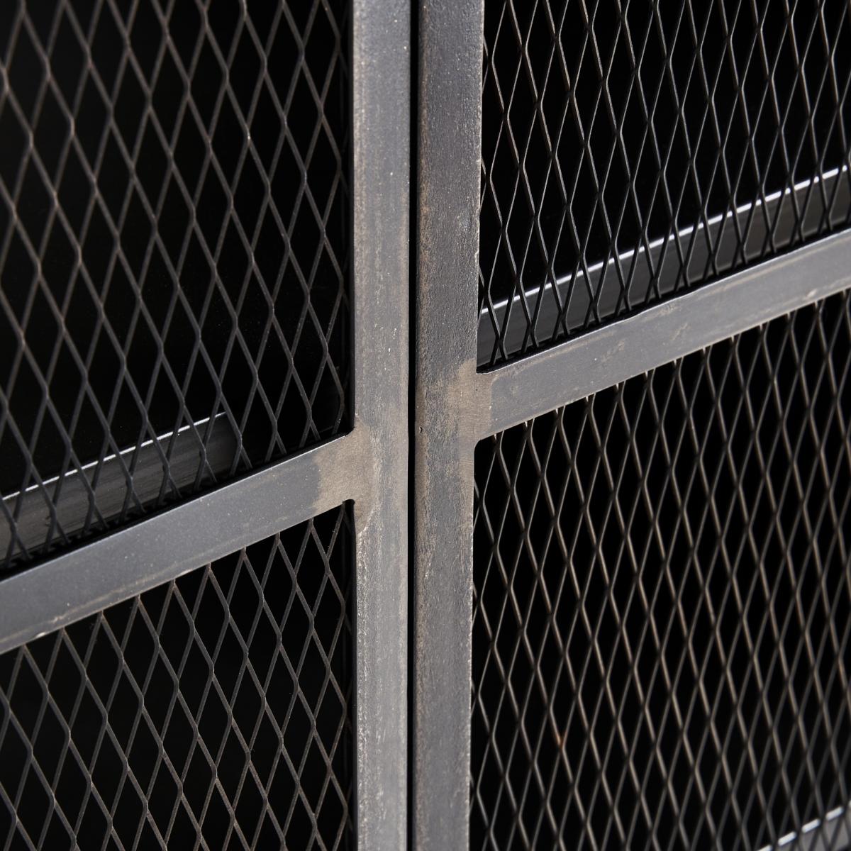 Fast Track, Industrial Style Cabinet Made of Iron and Wood For Sale at ...