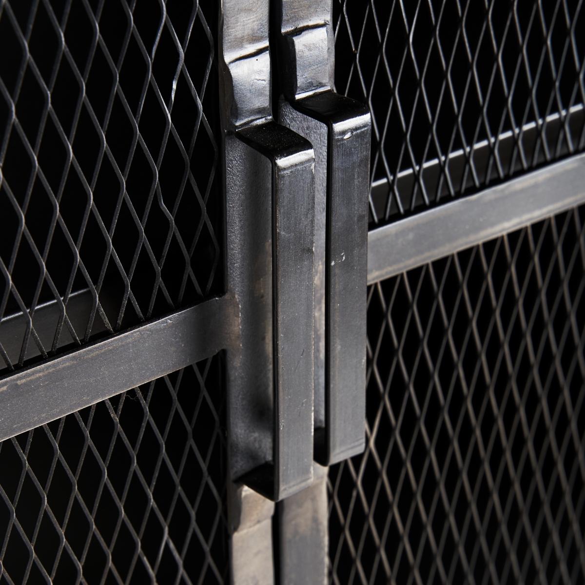 Fast Track, Industrial Style Cabinet Made of Iron and Wood For Sale at ...