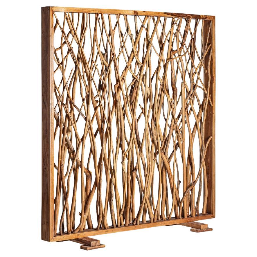 In-Stock, Organic Room Divider Made Of Teak Wood Branches For Sale at ...