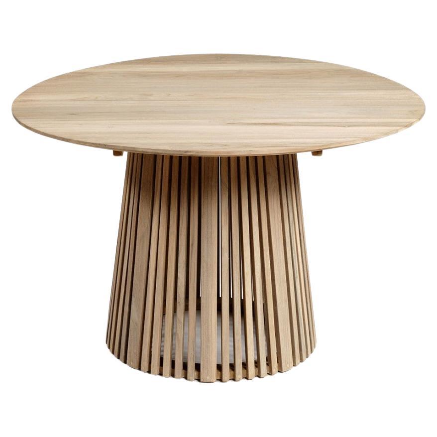 In-Stock, Outdoor Round Teak Dining Table For Sale at 1stDibs