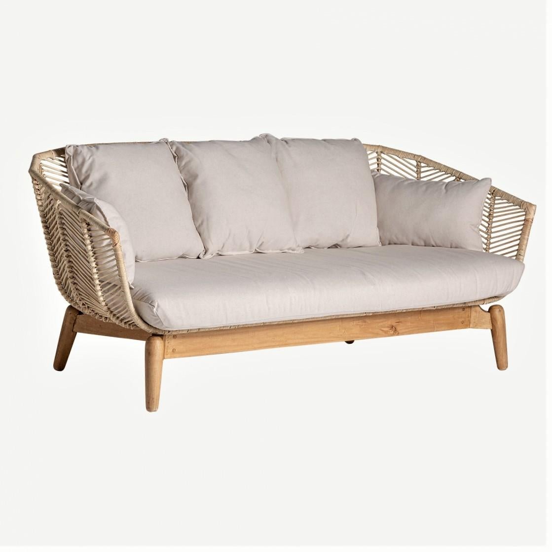 In-Stock, Plissé Rattan Sofa In 3D Design For Sale at 1stDibs
