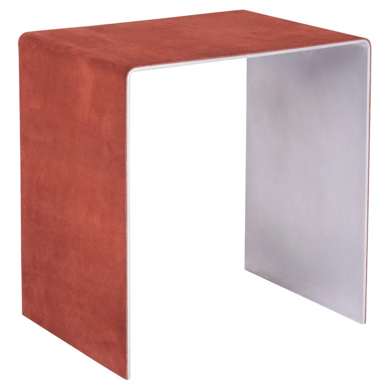 In Stock, Segment Stool in Aluminium and Suede by Estudio Persona For ...