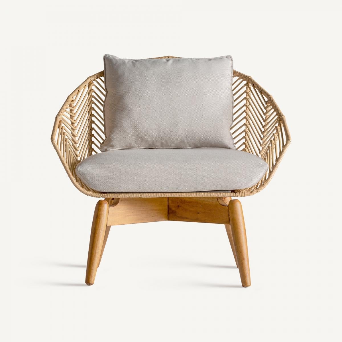 In-Stock, Set of 2 Rattan Armchairs in Pleated Design For Sale at 1stDibs