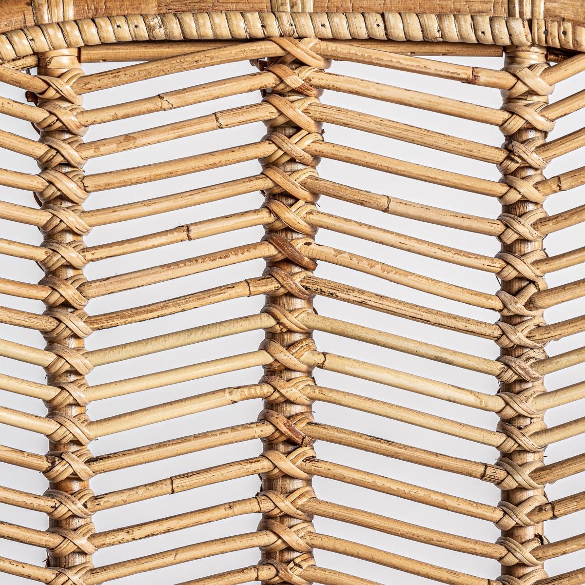 In-Stock, Set of 2 Rattan Armchairs in Pleated Design For Sale at 1stDibs