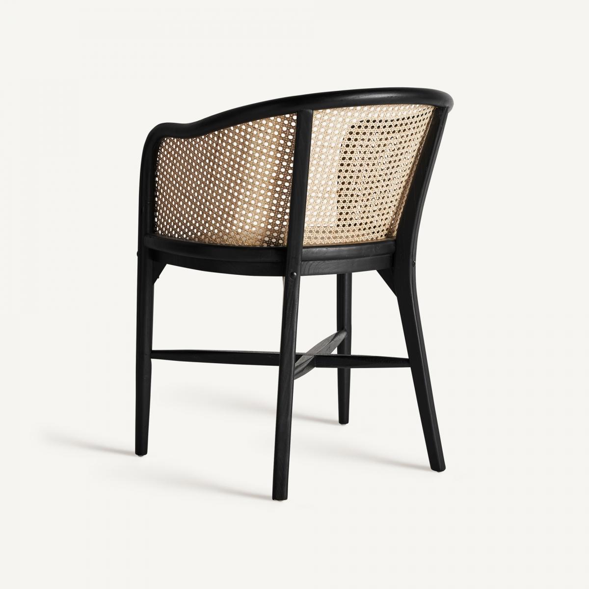 Fast Track, Set of 6 Rattan Dining Chairs in Black Birch Frame For Sale ...