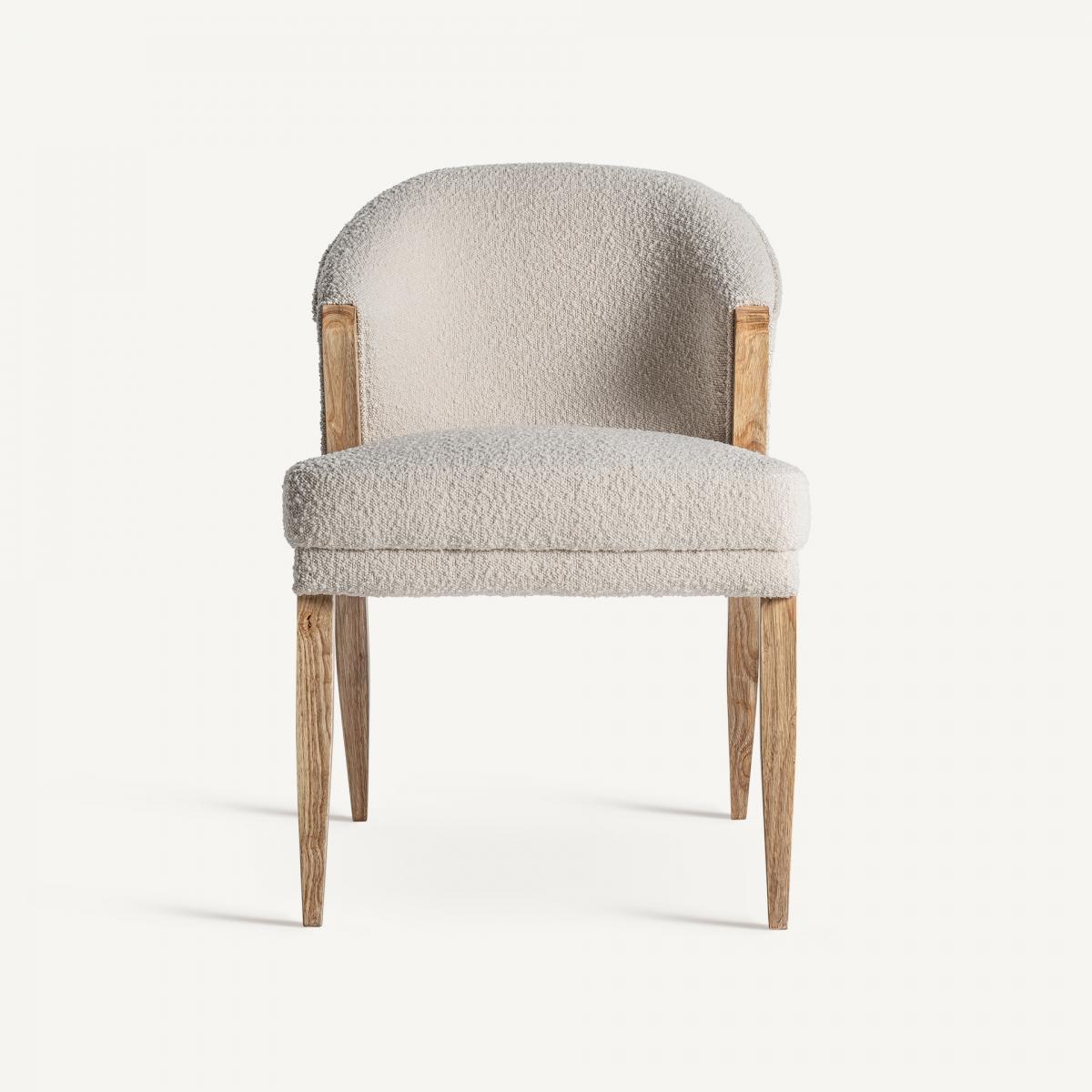 Fast Track: Set of 6 White Bouclé Dining Chairs For Sale at 1stDibs