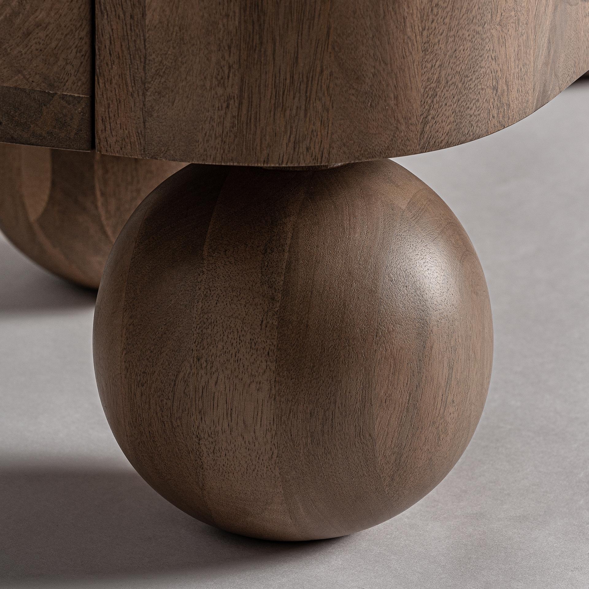 In-Stock, Sideboard Featuring Sculptural 5-Sphere Base For Sale at 1stDibs