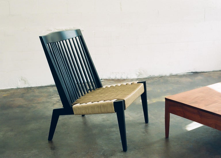 In Stock Swift Easy Chair, Modern Spindle Back Rope Woven Lounge Chair ...