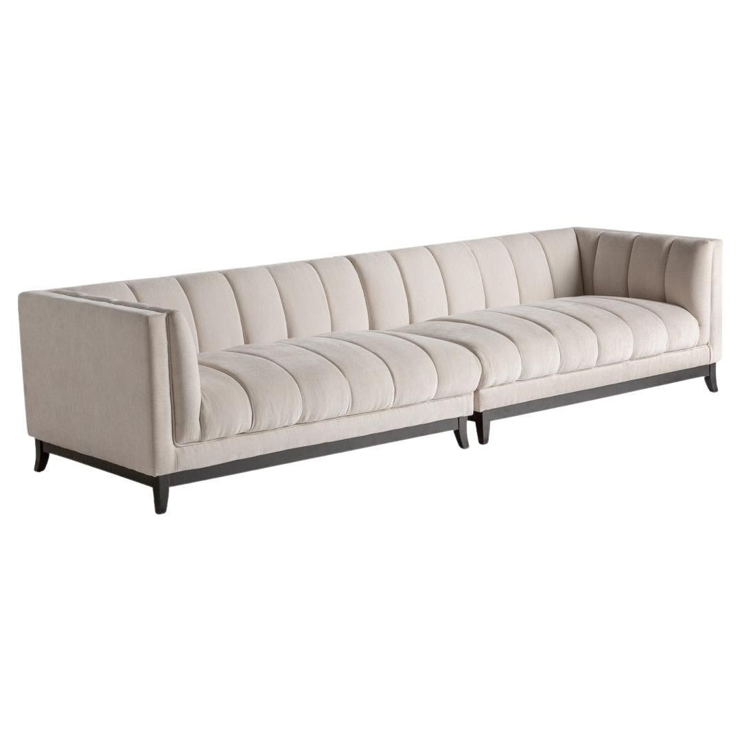 Fast Track, Contemporary Sofa Daybed in Natural Rattan and White Cotton ...