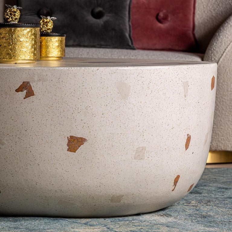 In-Stock, White Terrazzo Coffee Table For Sale at 1stDibs