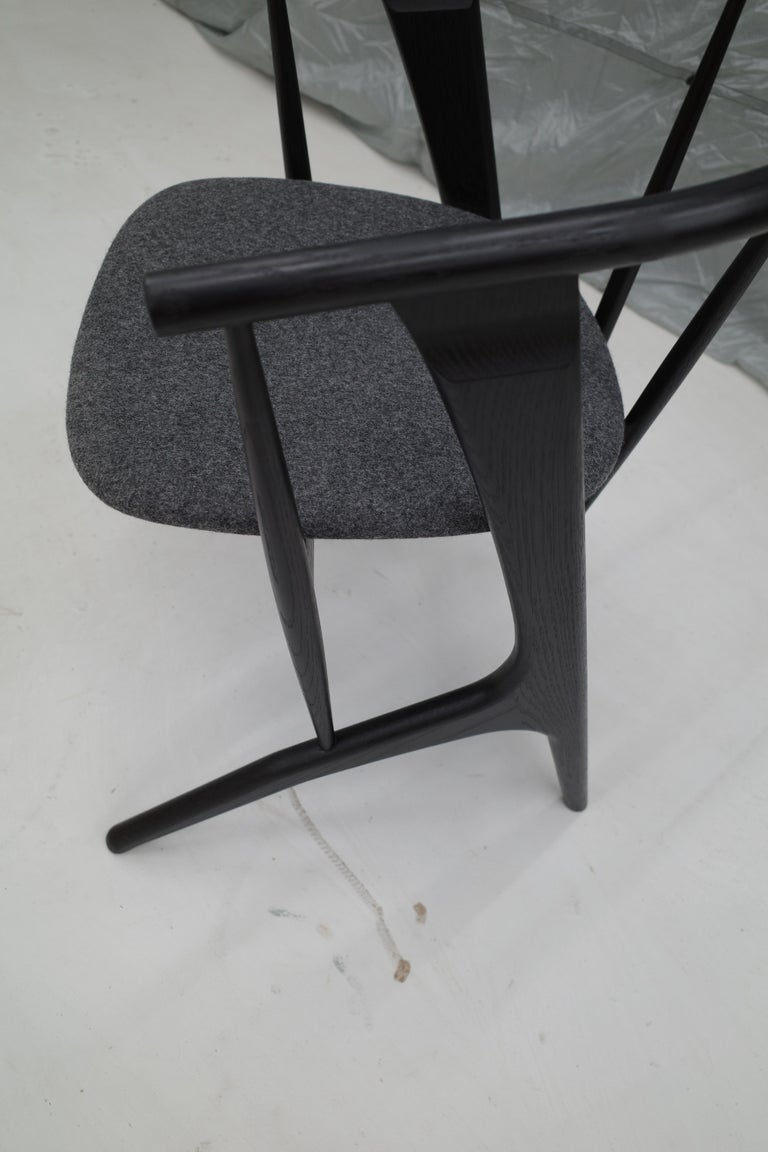 In Stock Zoe Chair Pair, Modern Dining Chairs with Wool Upholstery For ...