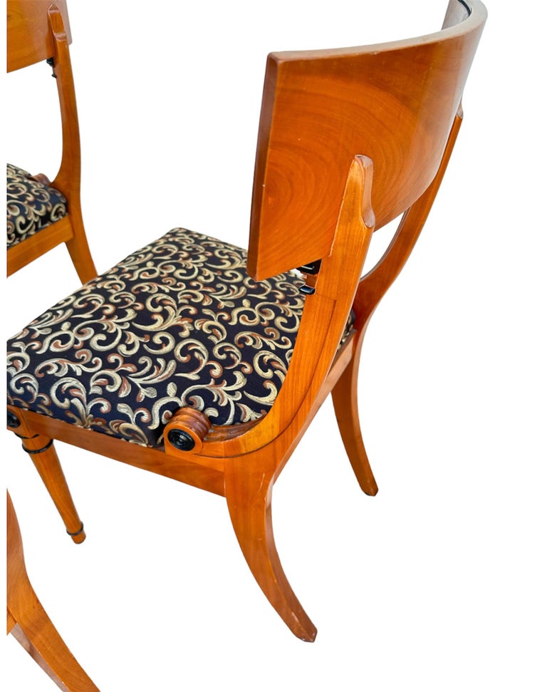 In Style of Biedermeier Maple Dining Chairs at 1stDibs