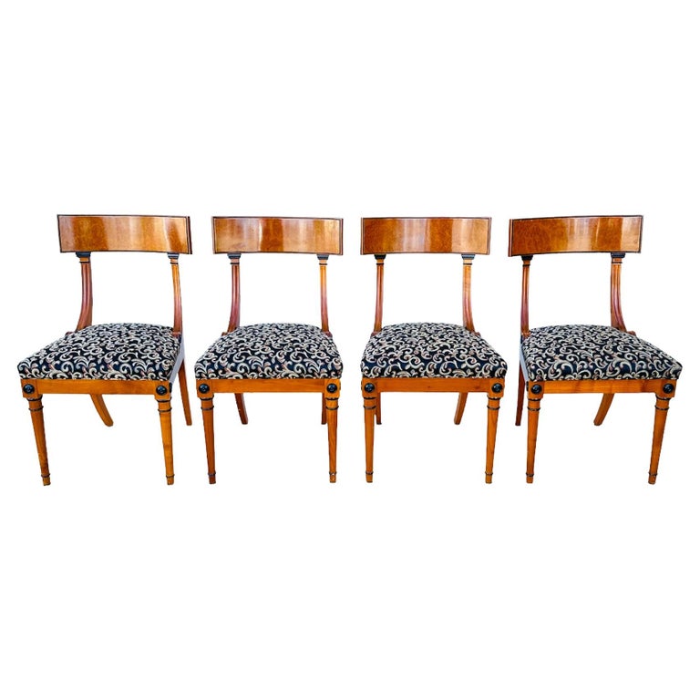 In Style of Biedermeier Maple Dining Chairs at 1stDibs