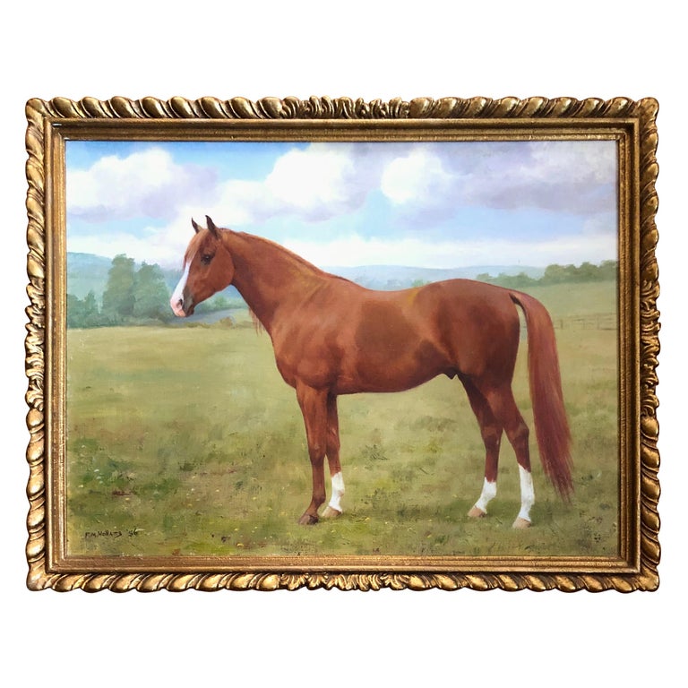 "In the Pasture" Horse Painting by Frances Mabel Hollams at 1stDibs