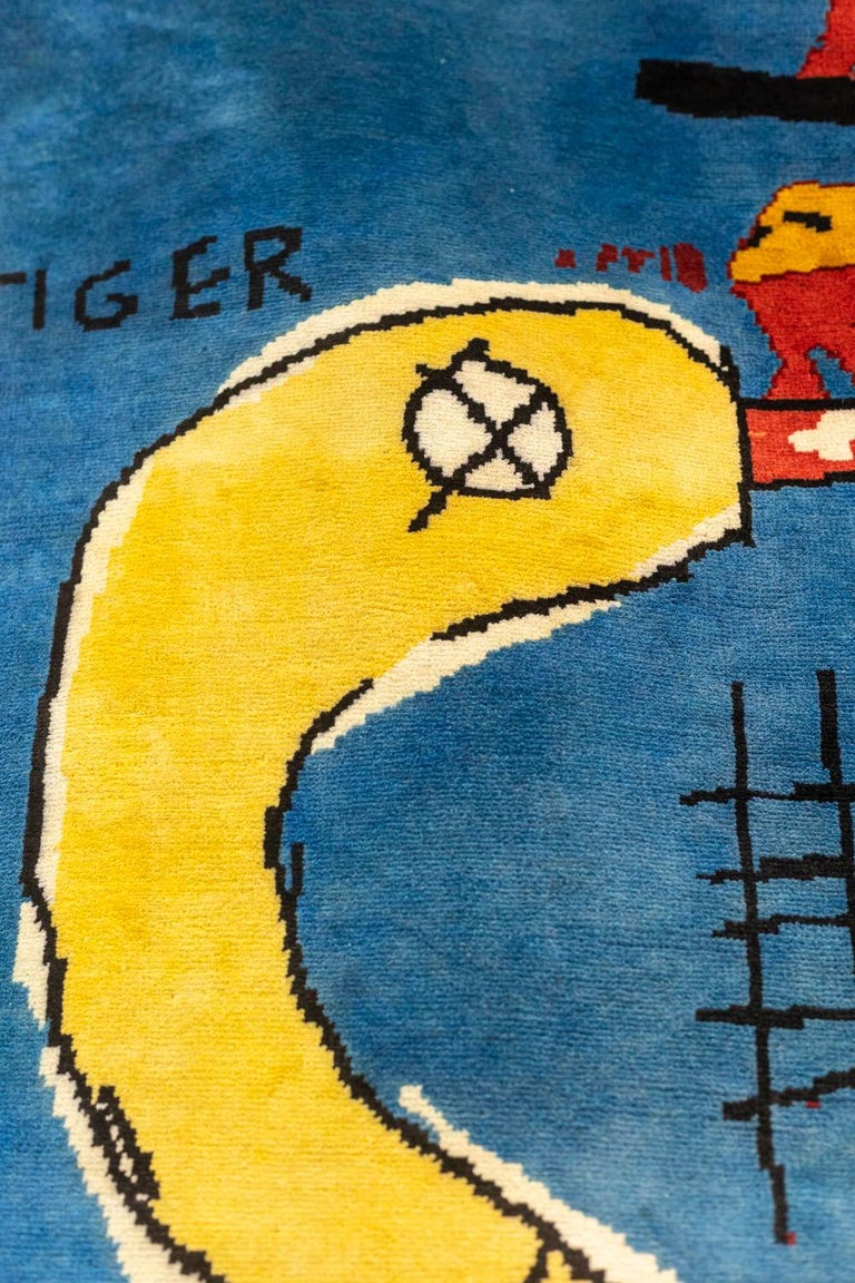 In the Style of Jean-Michel Basquiat, Rug, or Tapestry, Contemporary ...