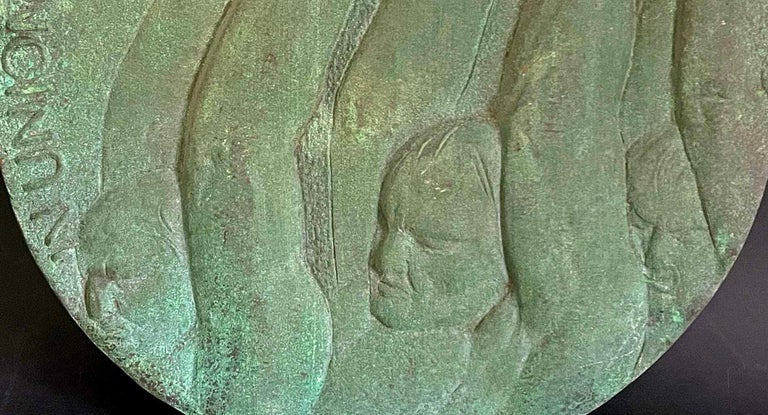 "In Union There is Strength," Art Deco Bronze Rondel Celebrating Labor ...