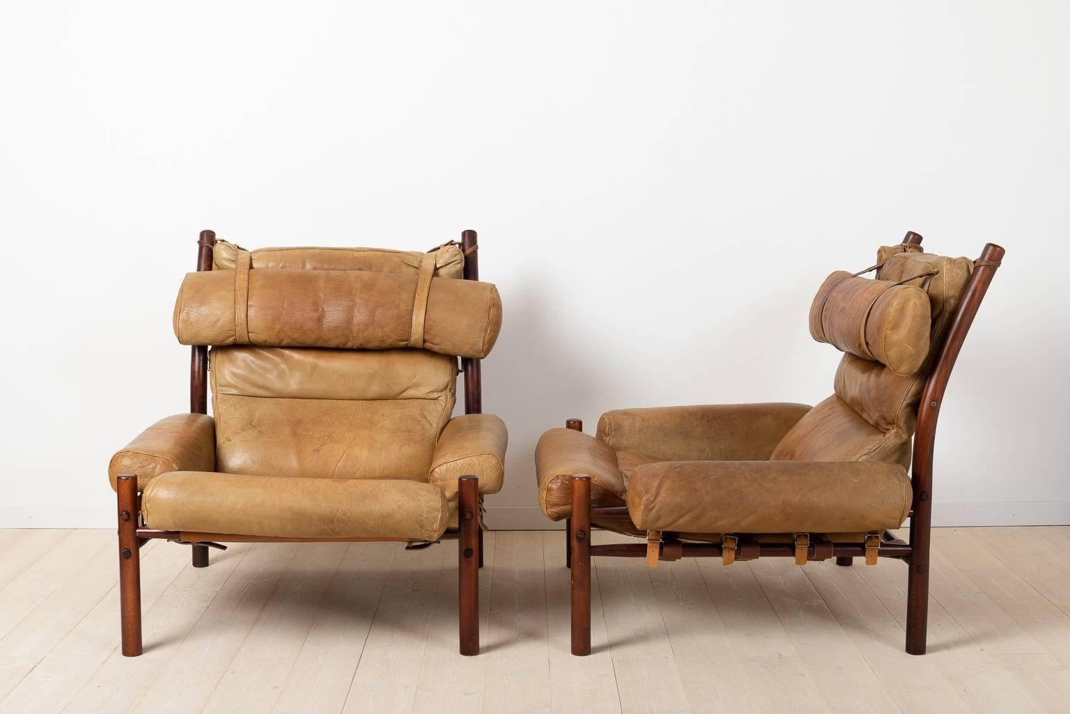 Inca Lounge Chairs by Arne Norell. Produced by Arne Norell AB, Sweden ...