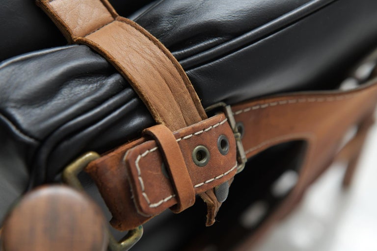 Inca Lounge + Poof in Black Leather - Arne Norell - Norell Möbel AB ...