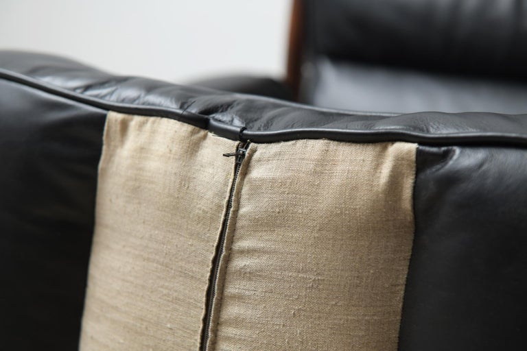 Inca Lounge + Poof in Black Leather - Arne Norell - Norell Möbel AB ...