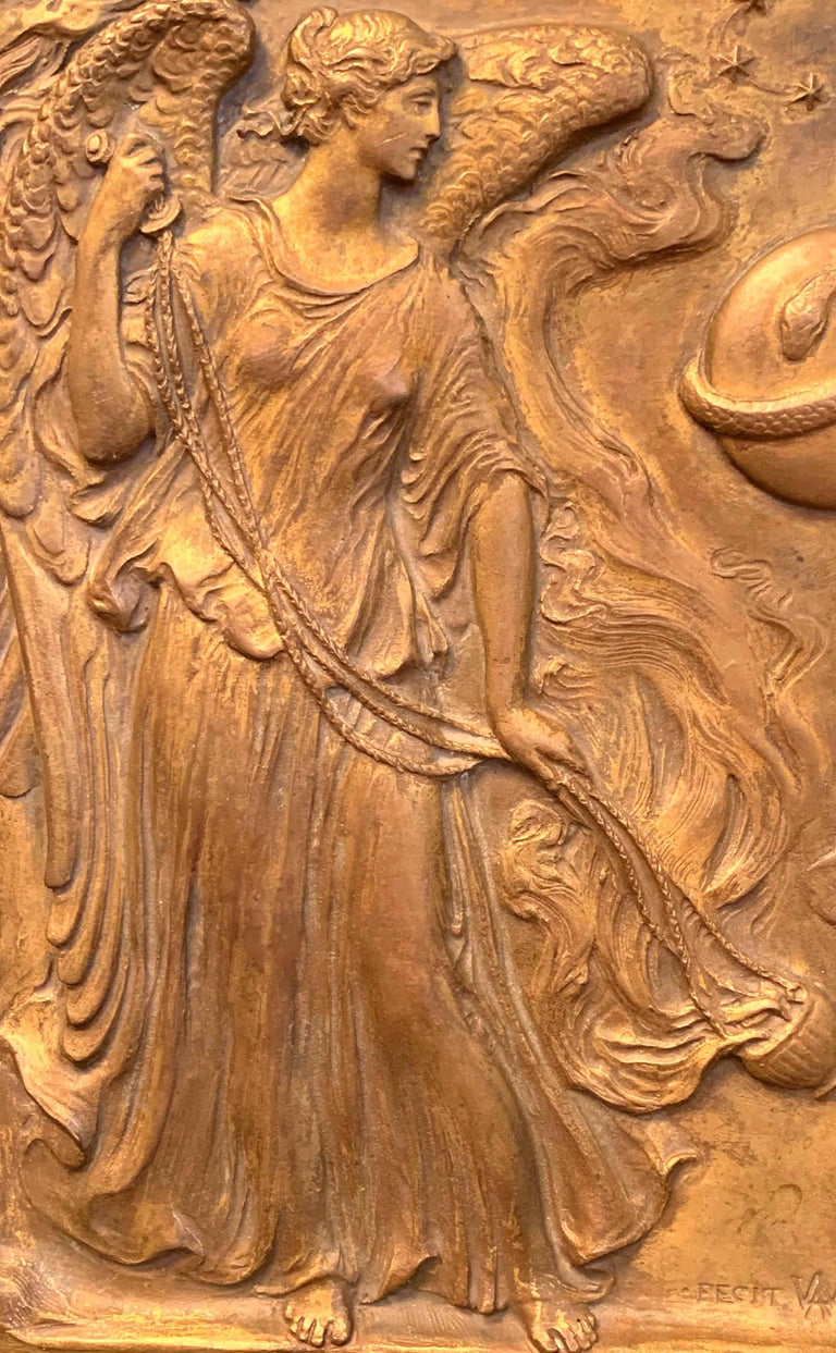"Incense Rising to Heaven," Bronze Panel with Angels by Supreme Court ...
