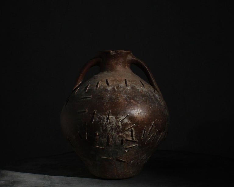 Incredible 18th C. Staple Heavily Repaired Terracotta Vessel Wabi Sabi ...