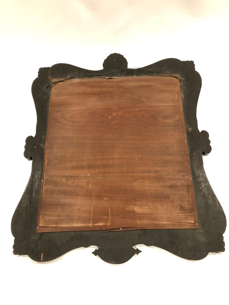 Incredible 19th Century Mixed Wood Inlaid Mirror with George Washington ...
